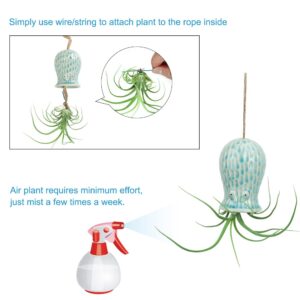 Mimeela 5 Pack Air Plant Holder Unique, Cute Octopus Air Plant Hanger Wall Planter, Ceramic Tillandsia Airplants Holders Hanging Wall Decor for Home Office (Small (2 x 3.2 in))