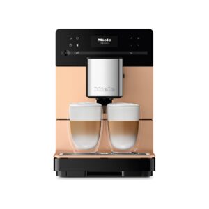 miele cm 5510 silence automatic coffee machine - with onetouch for two, aromaticsystem, coffee pot, individual profile settings, cleaning programs and more, in rose gold pearl finish