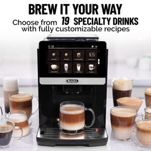 Zulay Magia Super Automatic Coffee Espresso Machine with Grinder, Easy To Use 7” Touch Screen and 1 Gallon Cold Brew Coffee Maker with EXTRA-THICK Glass Carafe & Stainless Steel Mesh Filter