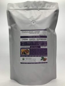 2-pound crema queen espresso (fresh roasted coffee) signature blend roasted-to-order daily medium roast whole bean we can grind or provide lighter or darker roast upon request message at checkout