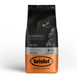 bristot italian espresso for espresso machines | italian espresso beans | medium roast | 1.1lb/500g