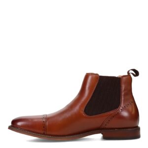 stacy adams men's, maury cap toe chelsea boot cognac 10.5 m