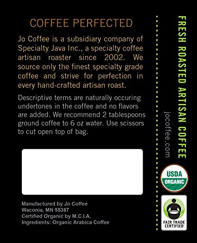 NO FUN JO DECAF: 12 oz, Organic Decaf Coffee, Swiss Water Process, Fair Trade Certified, Medium Dark Roast, Whole Bean Arabica Coffee, USDA Certified Organic, NON-GMO