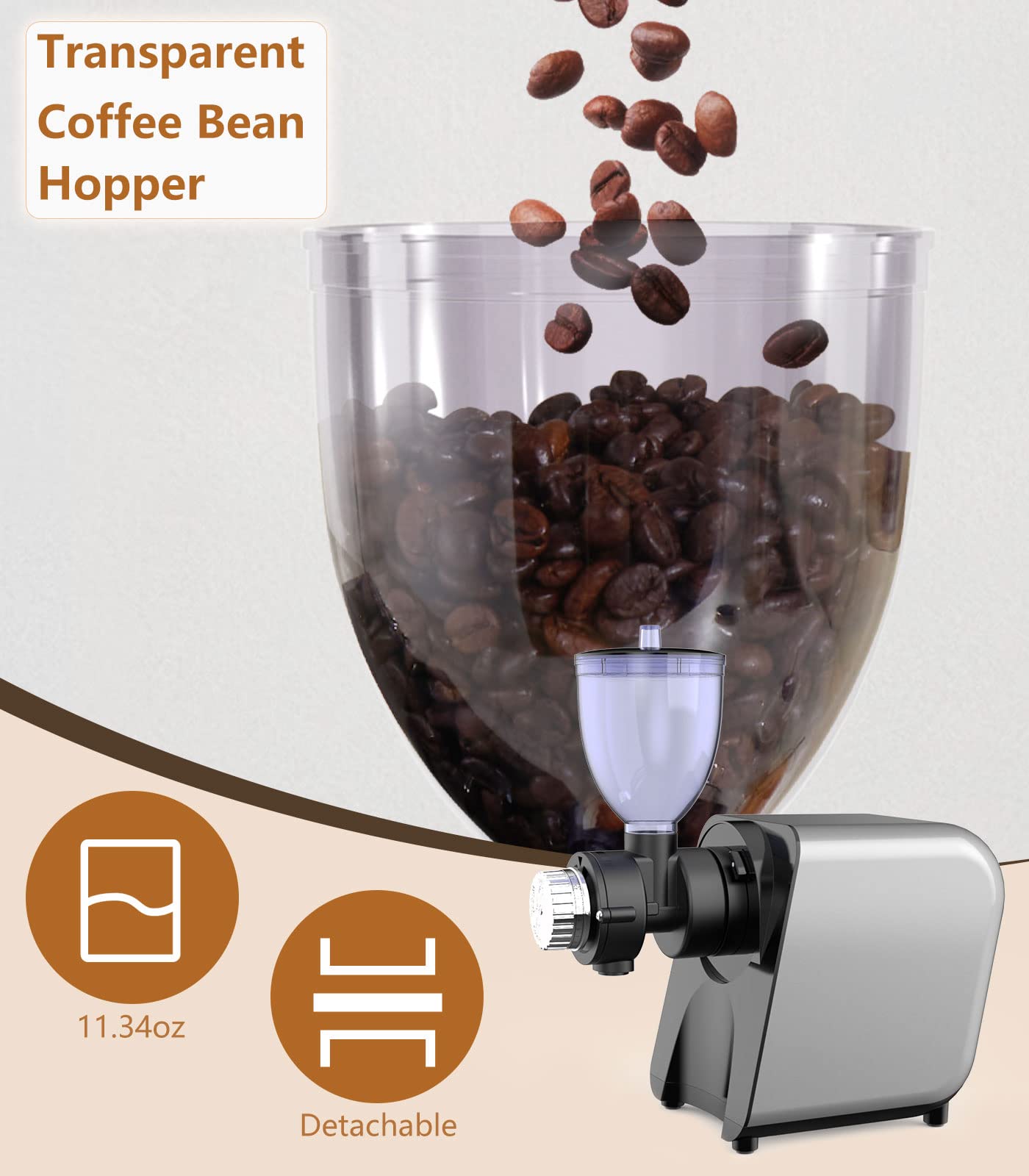 Cold Pressed Juicer Machine For Fruit and Vegetable, Coffee Grinder Machine, Slow Masticating Juicer Electric Coffee Bean Grinder from Espresso to Cold Brew, Easy to Clean Juice Extractor,Quiet Motor