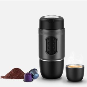 staresso travel coffee maker, mini portable espresso maker, 2in1 extra small manual espresso machine compatible with ns capsules and ground coffee,travel gadgets perfect for travel camping hiking