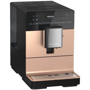 Miele CM 5510 Silence Automatic Coffee Machine in Rose Gold Pearl Finish with 33.8 oz MB-CM-G Glass Milk Container