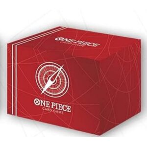 bandai | one piece card game: clear card case - standard red | accessory | ages 6+ | 2 players | 20-30 minutes playing time