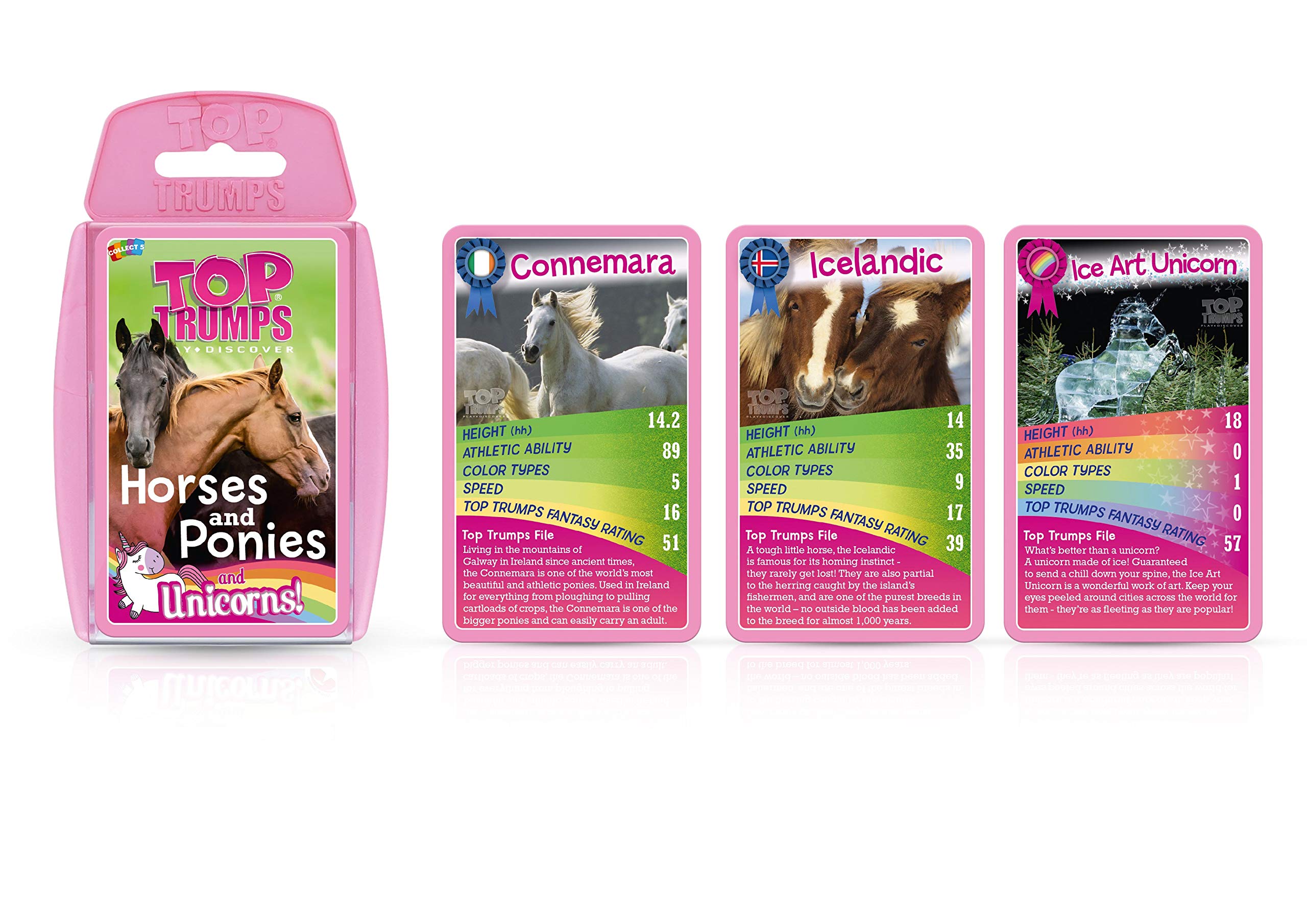 Top Trumps Card Game Horses Ponies and Unicorns - Family Games for Kids and Adults - Learning Games - Kids Card Games for 2 Players and More - Kid War Games - Card Wars - for 6 Plus Kids