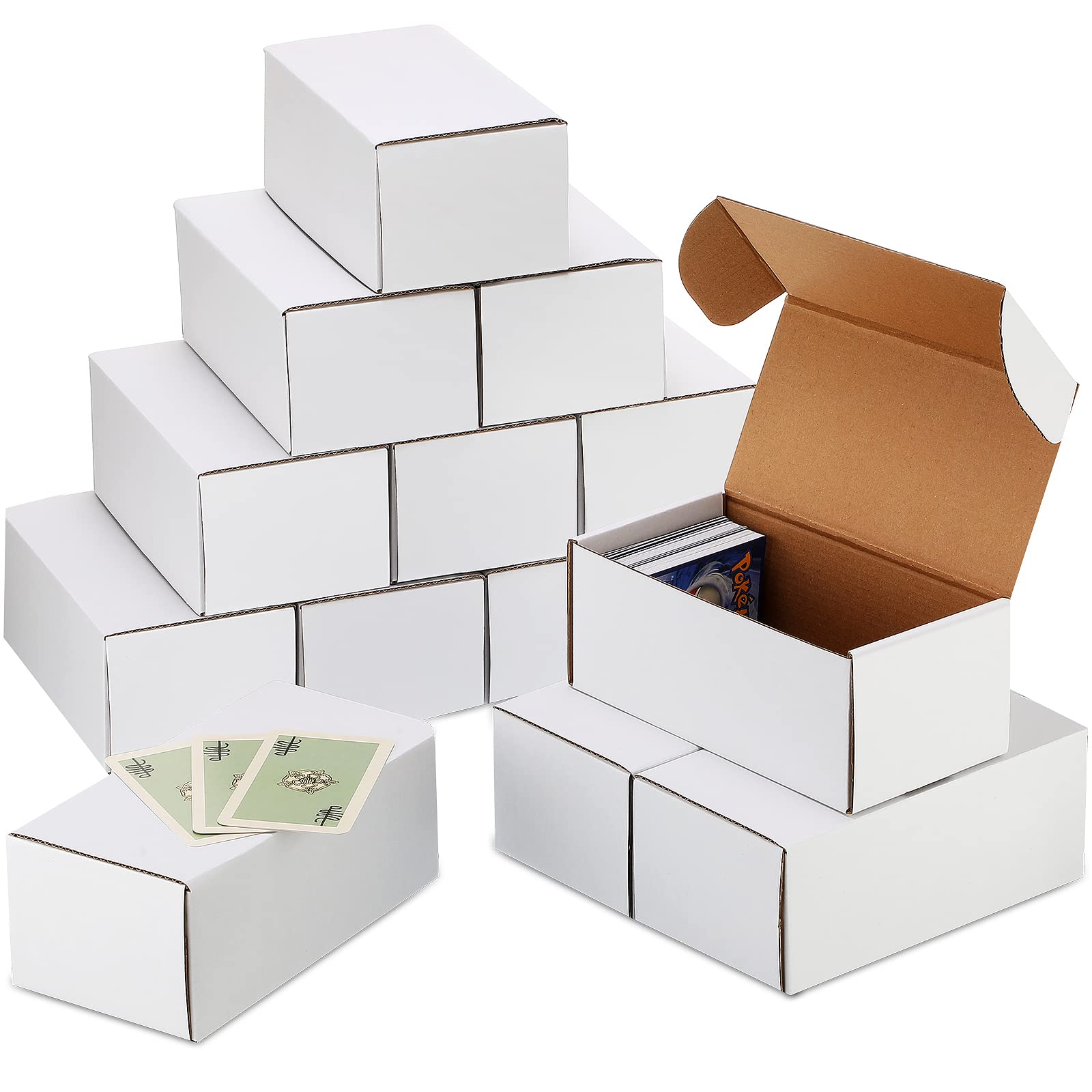 20 Pcs 400 Count Trading Card Storage Box Cardboard Baseball Card Storage Box Collectible Trading Card Cases for Sports Cards Gaming Cards Game Collecting Holder Supplies