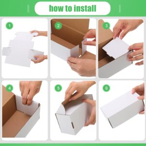 20 Pcs 400 Count Trading Card Storage Box Cardboard Baseball Card Storage Box Collectible Trading Card Cases for Sports Cards Gaming Cards Game Collecting Holder Supplies