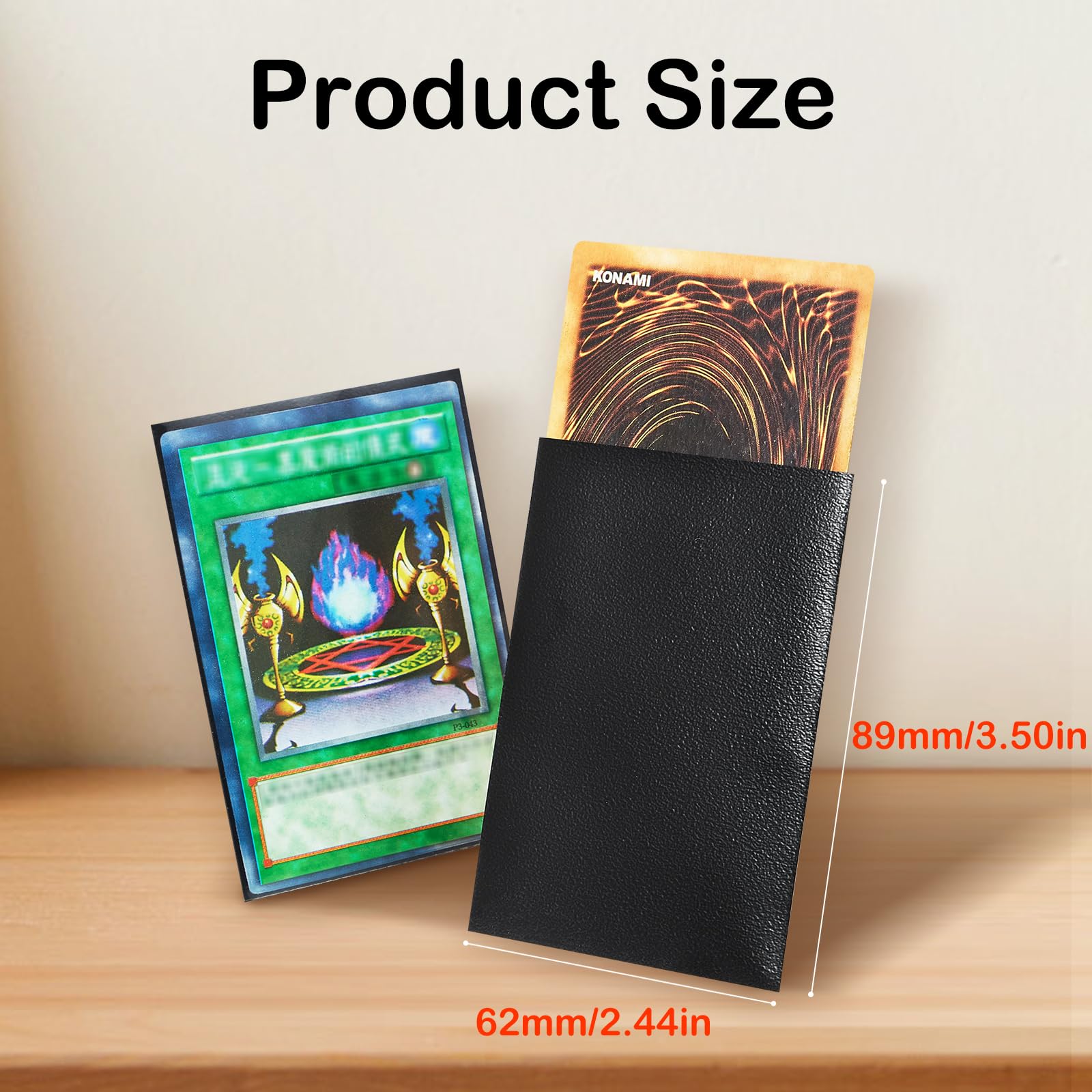 1000 Counts Card Sleeves for Trading Cards, FOTEEMO Yu-gi-oh Card Sleeve Japanese Small Card Sleeves Card Protector Sleeves Protect Your Japanese Sized Trading Cards Never Tear (62 * 89mm)