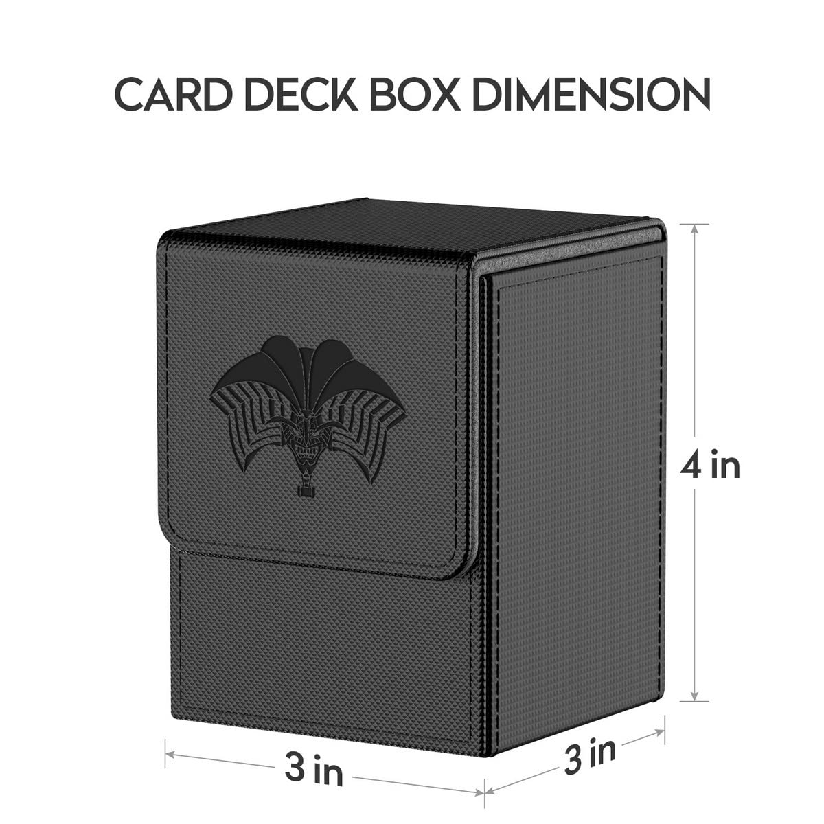 Bheddi Card Deck Box compatible with YGO Cards, Card Holder Cases with 2 Dividers per Holder, Large Size Fit 110 Cards (Exodia) (Black)