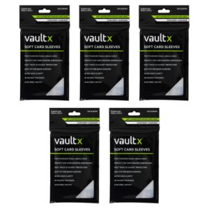 vault x soft trading card sleeves - 40 micron high clarity penny sleeves for tcg (1000 pack)