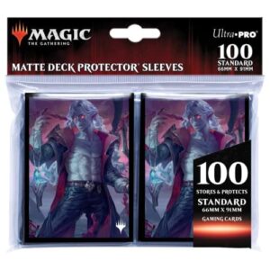 Magic: The Gathering - Innistrad Crimson Vow 100ct Sleeves V4 Featuring Runo Stromkirk - Protect Your Cards with ChromaFusion Technology and Always Be Ready for Battle