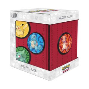 ultra pro - kanto alcove click deck box for pokemon, mtg, baseball cards, basketball cards, football cards and other trading cards or board games storage