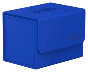 ultimate guard sidewinder 80+, deck box for 80 double-sleeved tcg cards, blue, magnetic closure & microfiber inner lining for secure storage