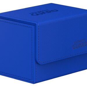 Ultimate Guard Sidewinder 80+, Deck Box for 80 Double-Sleeved TCG Cards, Blue, Magnetic Closure & Microfiber Inner Lining for Secure Storage