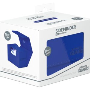 Ultimate Guard Sidewinder 80+, Deck Box for 80 Double-Sleeved TCG Cards, Blue, Magnetic Closure & Microfiber Inner Lining for Secure Storage