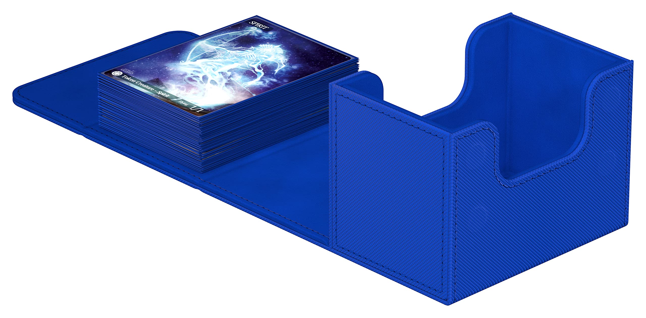 Ultimate Guard Sidewinder 80+, Deck Box for 80 Double-Sleeved TCG Cards, Blue, Magnetic Closure & Microfiber Inner Lining for Secure Storage