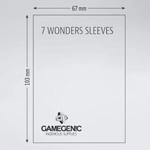 5 Packs Gamegenic Prime Board Game Sleeves 80ct 7 Wonders Size Card Sleeves Value Bundle!