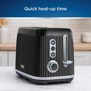 Oster® Retro 2-Slice Toaster with Quick-Check Lever, Extra-Wide Slots, Impressions Collection, Black