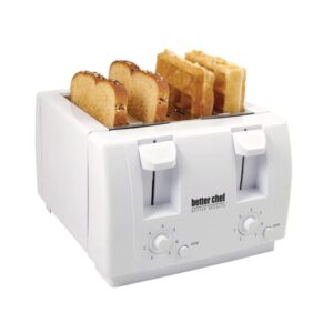 better chef 4 slice dual-control toaster in white,im-241w