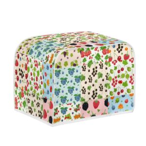 for u designs toaster dust cover 2 slice bread maker cover fruit pattern toasters covers washable stain resistant kitchen small appliance cover