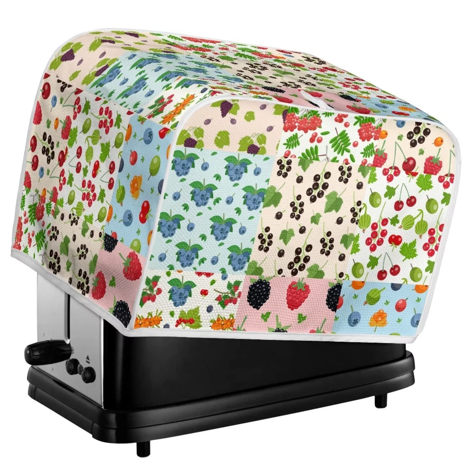 FOR U DESIGNS Toaster Dust Cover 2 Slice Bread Maker Cover Fruit Pattern Toasters Covers Washable Stain Resistant Kitchen Small Appliance Cover