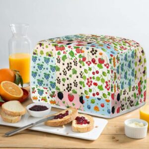 FOR U DESIGNS Toaster Dust Cover 2 Slice Bread Maker Cover Fruit Pattern Toasters Covers Washable Stain Resistant Kitchen Small Appliance Cover