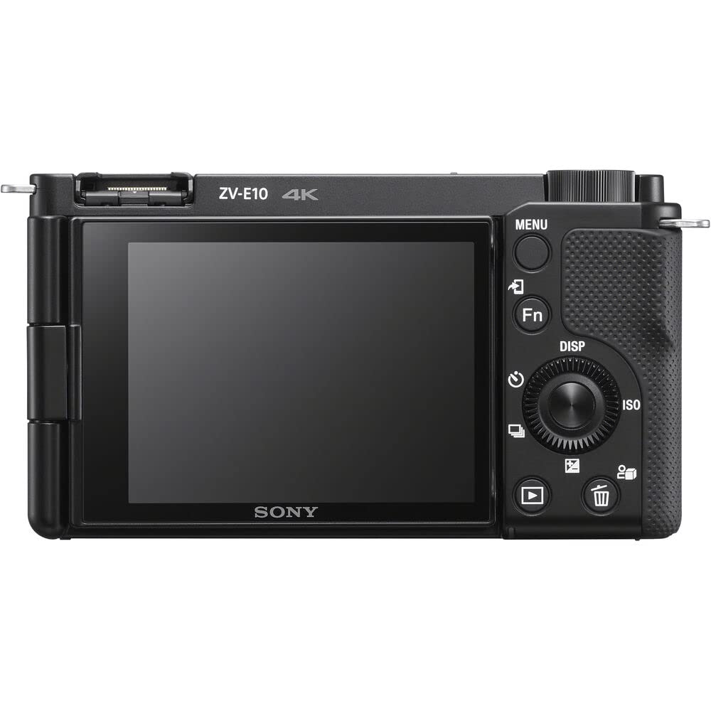 Sony ZV-E10 Mirrorless Camera with 16-50mm Lens (Black) (ILCZV-E10L/B) + Sony FE 24-70mm Lens + 64GB Card + Filter Kit + External Charger + NPF-W50 Battery + Card Reader + More (Renewed)