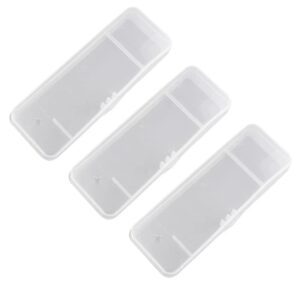 torsor 3 pack manual razor travel case universal portable shaver storage box carrying protector holder transparent cover container for men razors and blade refills kit