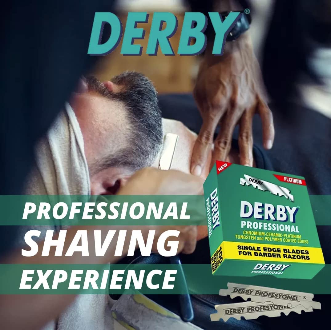 Derby, The Shave Factory Razor Blades Black, Silver (Three Pieces)