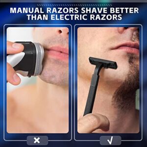 200 Pcs Disposable Razors Twin Blade Shaving Razor for Men Women Stainless Steel Bulk Razors with Clear Safety Cap Hospitality Quality Shavers Apply to Hotel Camping Traveling Home Apartment, Black