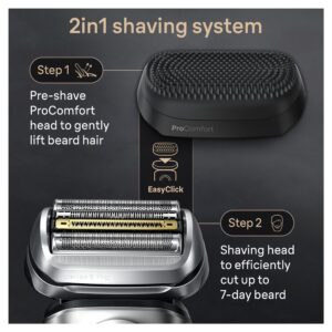 Braun Series 9 PRO+ Electric Razor for Men, 5 Pro Shaving Elements and Shave-Preparing ProComfort Head for Closeness & Skin Comfort, 6in1 SmartCare Center, Wet or Dry Use, Charging Stand, 9597cc