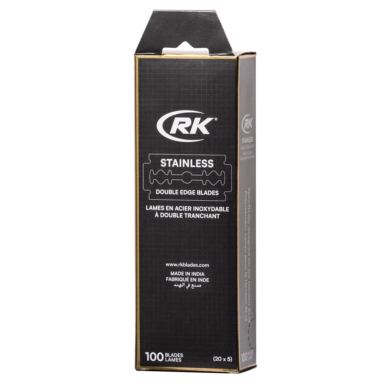 RK Shaving Double Edge Razor Blade - 100 pack - designed for the Henson AL13 (100)