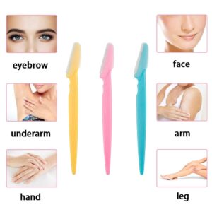 18 Pcs Eyebrow Razors Shaper, Safety Facial Hair Remover Face Shaver Trimmer, Exfoliating Dermaplaning Tool for Women and Men