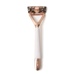 leaf shave | the leaf razor grip sleeve, white - silicone razor handle grip