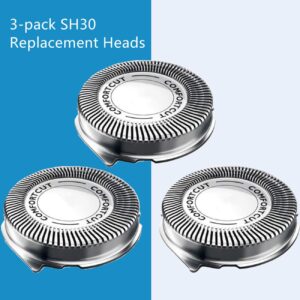 BECHY SH30 Replacement Heads for Philips Norelco Series 3000, 2000, 1000 Shavers and S738, Compatible with Philips ComfortCut Blades Shaving Heads Like S1560 S3310