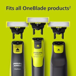 Philips Norelco OneBlade 360 Blades, Genuine Replacement Blades for OneBlade Electric Shaver and Trimmer, Durable Stainless Steel, Trim, Edge and Shave, 3 Pack, Model QP430/80