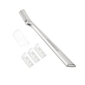 tweezerman eyebrow razor with 3 replacement blades and safety cap