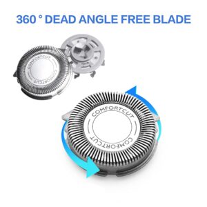 SH30 Replacement Heads for Shaver 2300 3800, Heads Compatible with Philips Series 3000,2000,1000,S738 with Durable Sharp Blade, Electric Razor Shaving Heads Blades Back-Up Rotary Heads Accessories