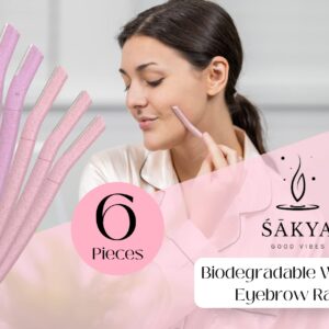 Sakya Biodegradable Women's Dermaplaning Tool - Dermaplane Facial Sensitive Skin Hair Removal Face Razor, Twinkle Blade for Eyebrows & Peach Fuzz - Sonic