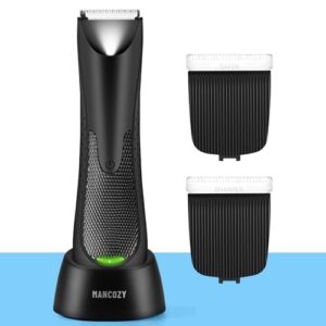 mancozy electric body hair trimmer for men,groin hair trimmer hair clippers lightweight male lawn mower-waterproof,rechargeable, standing recharge dock