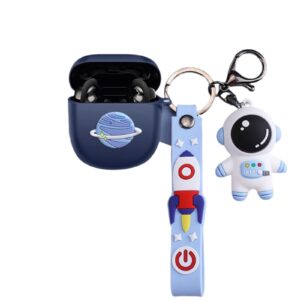 caseverse case for bose quietcomfort earbuds ii kids women men with keychain pendant, cute silicone cartoon astronaut protective for bose earbuds ii case