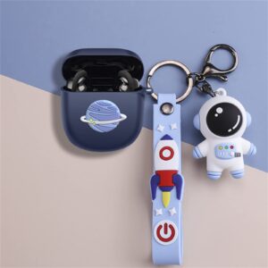 CASEVERSE Case for Bose QuietComfort Earbuds II Kids Women Men with Keychain Pendant, Cute Silicone Cartoon Astronaut Protective for Bose Earbuds ii Case