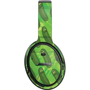 skinit decal audio skin compatible with bose quietcomfort 35 ii headphones - officially licensed warner bros pickle rick pattern design