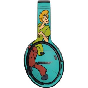 skinit decal audio skin compatible with bose quietcomfort 35 headphones - officially licensed warner bros shaggy design