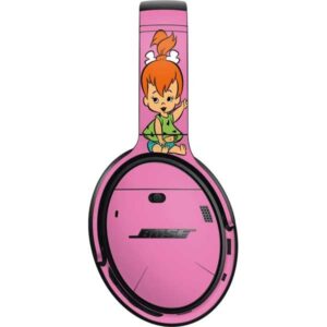 skinit decal audio skin compatible with bose quietcomfort 35 headphones - officially licensed warner bros pebbles flintstone design