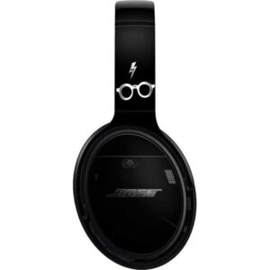 skinit decal audio skin compatible with bose quietcomfort 35 headphones - officially licensed warner bros harry potter scar and glasses design