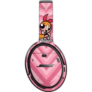 skinit decal audio skin compatible with bose quietcomfort 35 headphones - officially licensed warner bros blossom pink hearts design